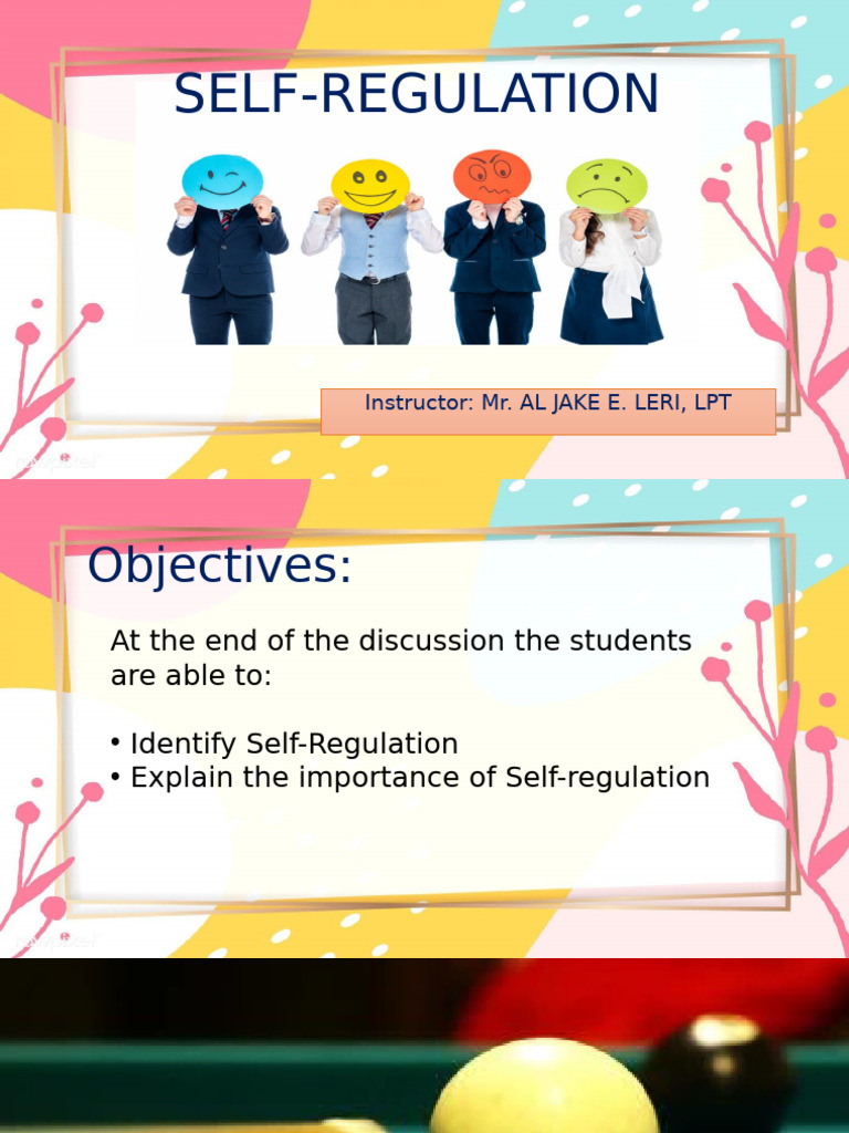 Week 5 Self Regulation | PDF | Psychology | Psychological Concepts