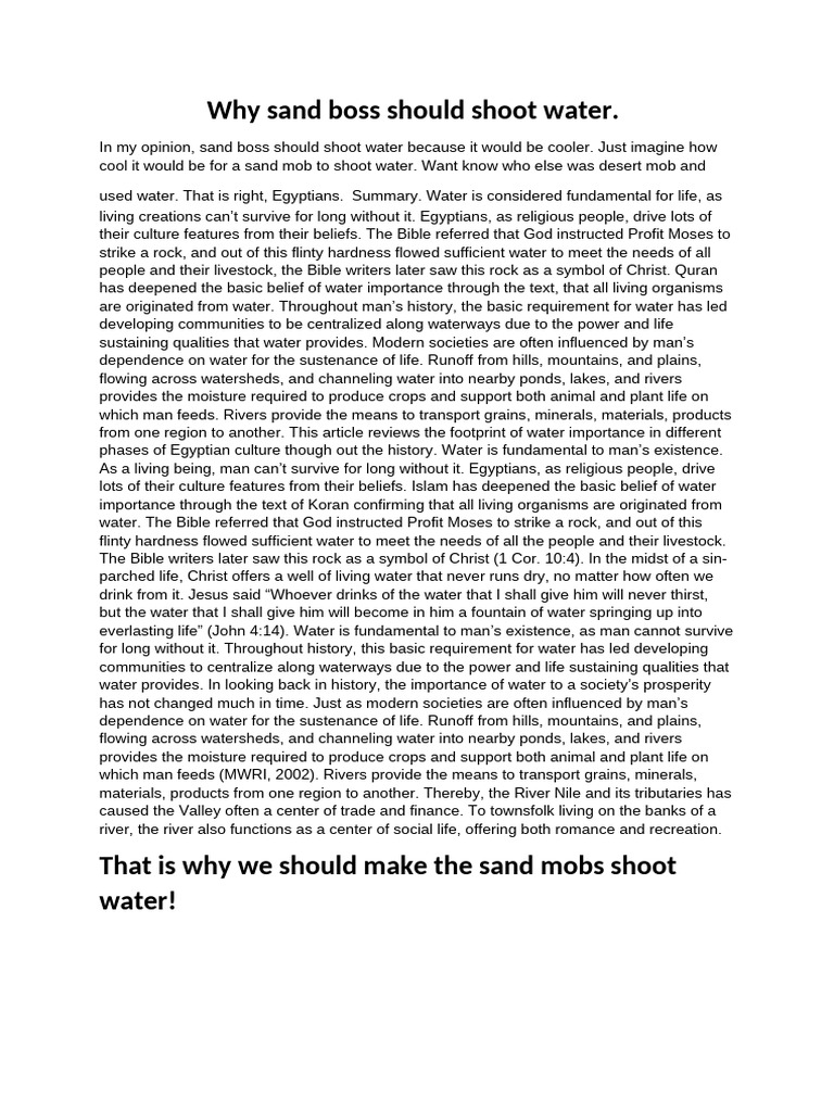 Why Sand Boss Should Shoot Water 2 | PDF | Kanye West