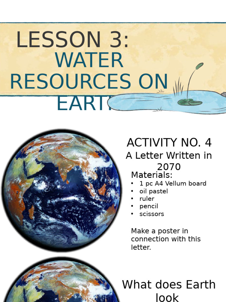 Understanding Earth's Water Resources | PDF