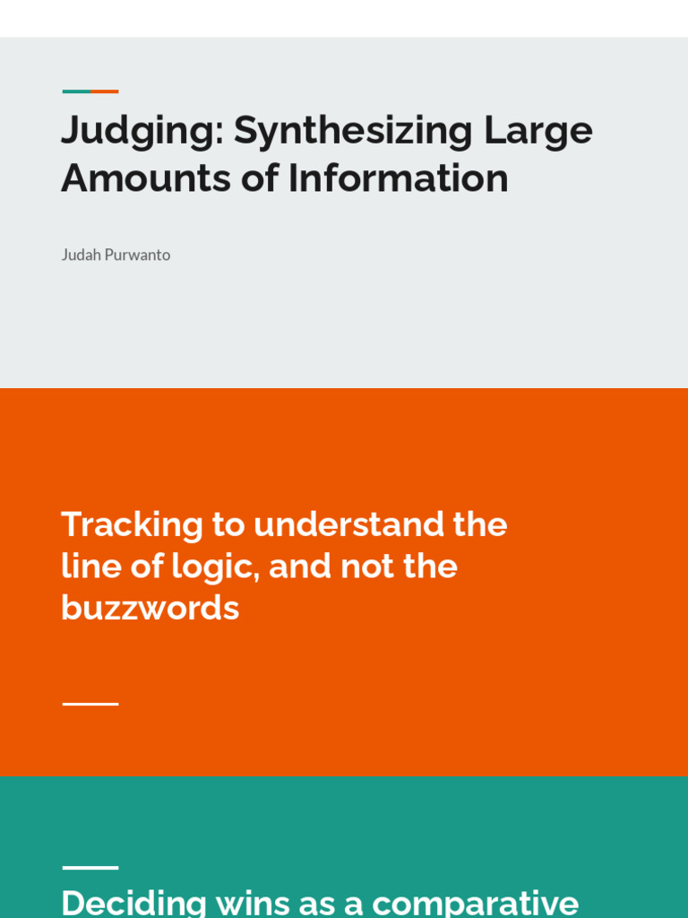 Judging - Synthesizing Large Amounts of Information | PDF