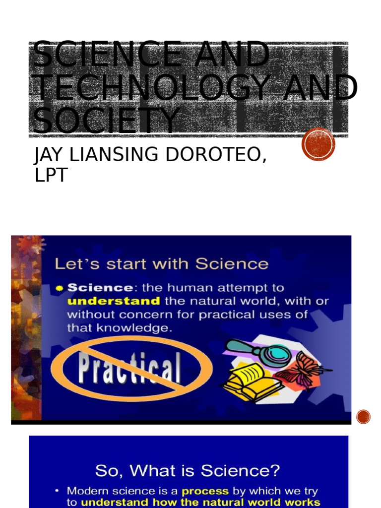 Lesson 1 Science and Technology and Society | PDF
