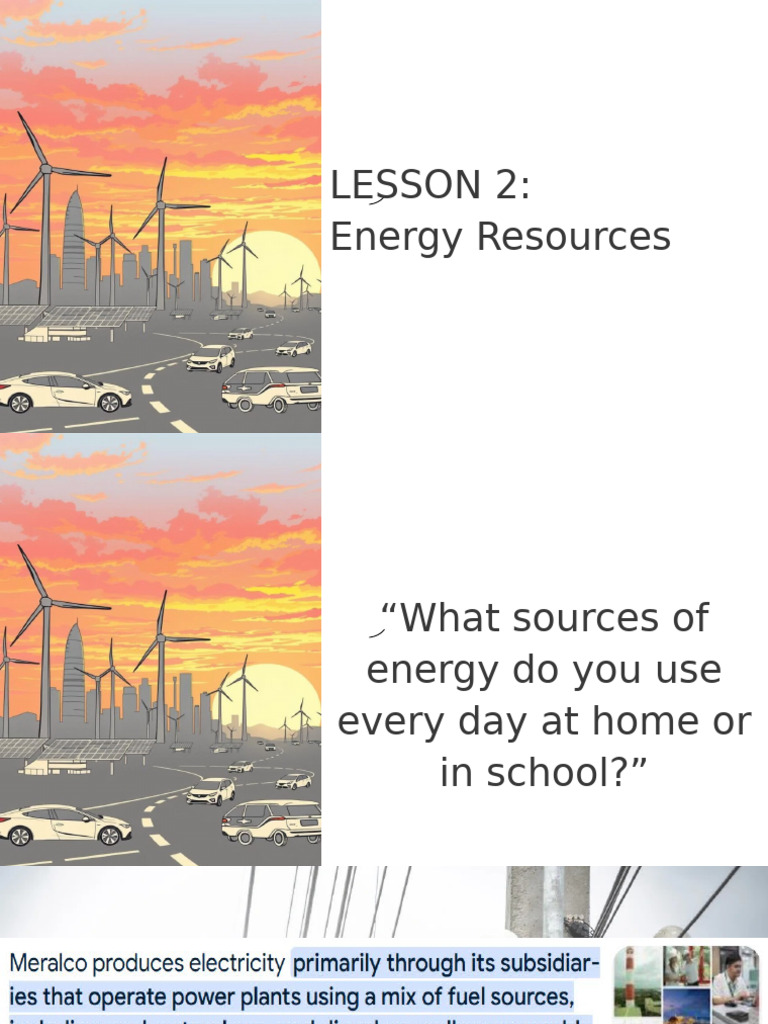 LESSON 2. Energy Resources | PDF | Renewable Energy | World Energy ...