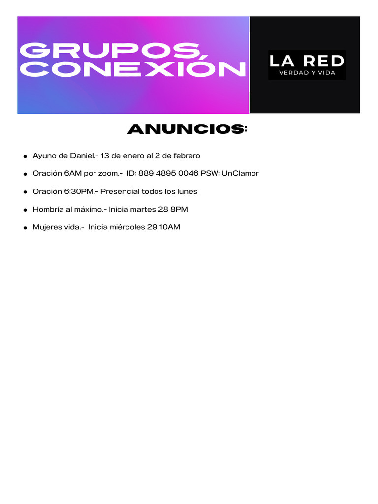 Anuncio Semanal | PDF