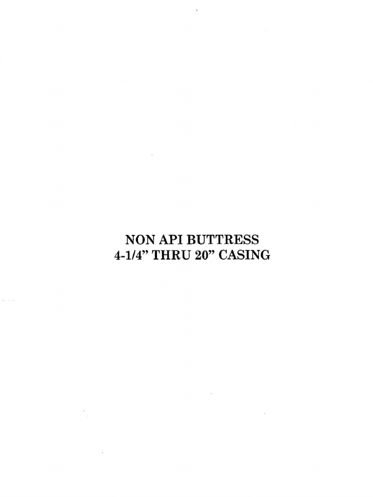 3 - Non API Buttress | PDF