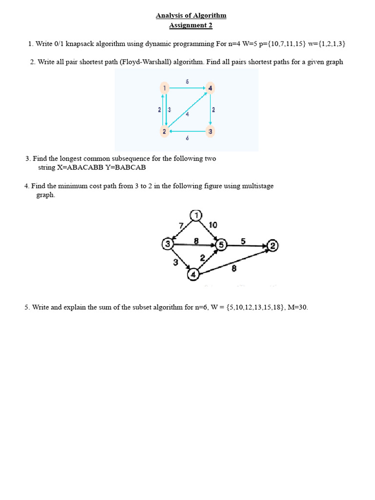 AOA Assignment 2 | PDF