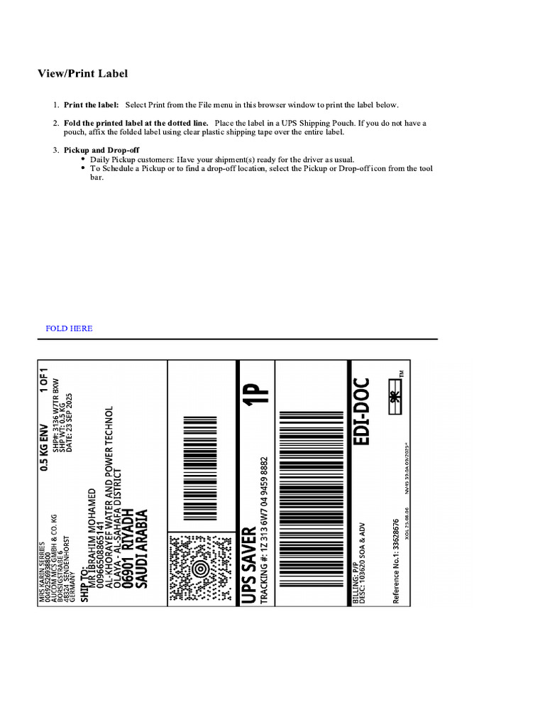 UPS Label | PDF