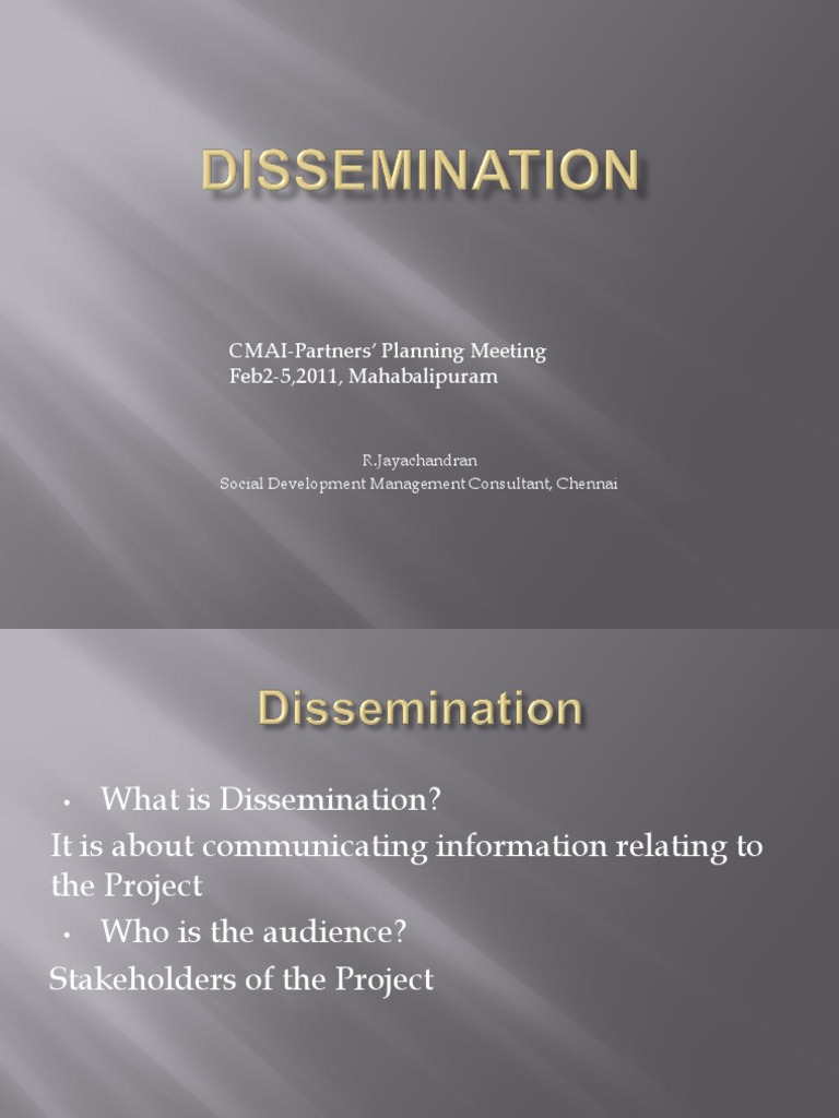Dissemination | PDF