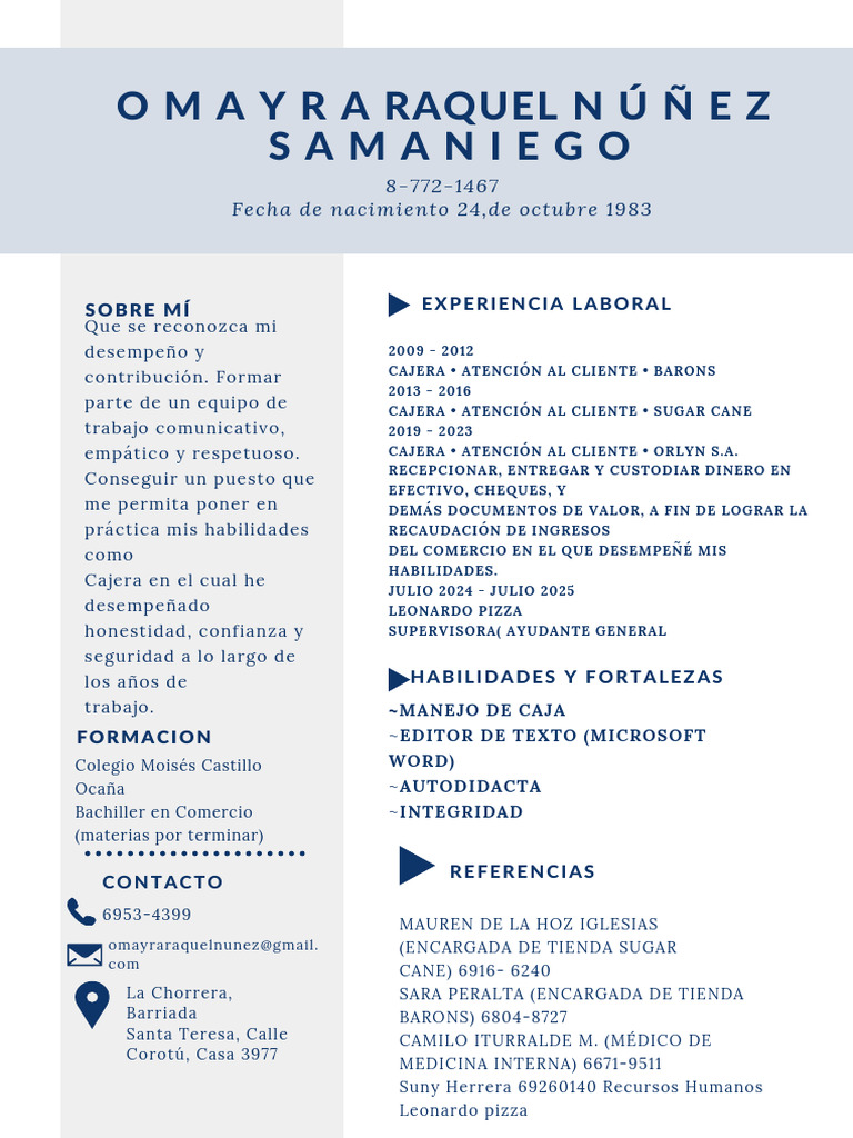 CV Omayra Raquel | PDF