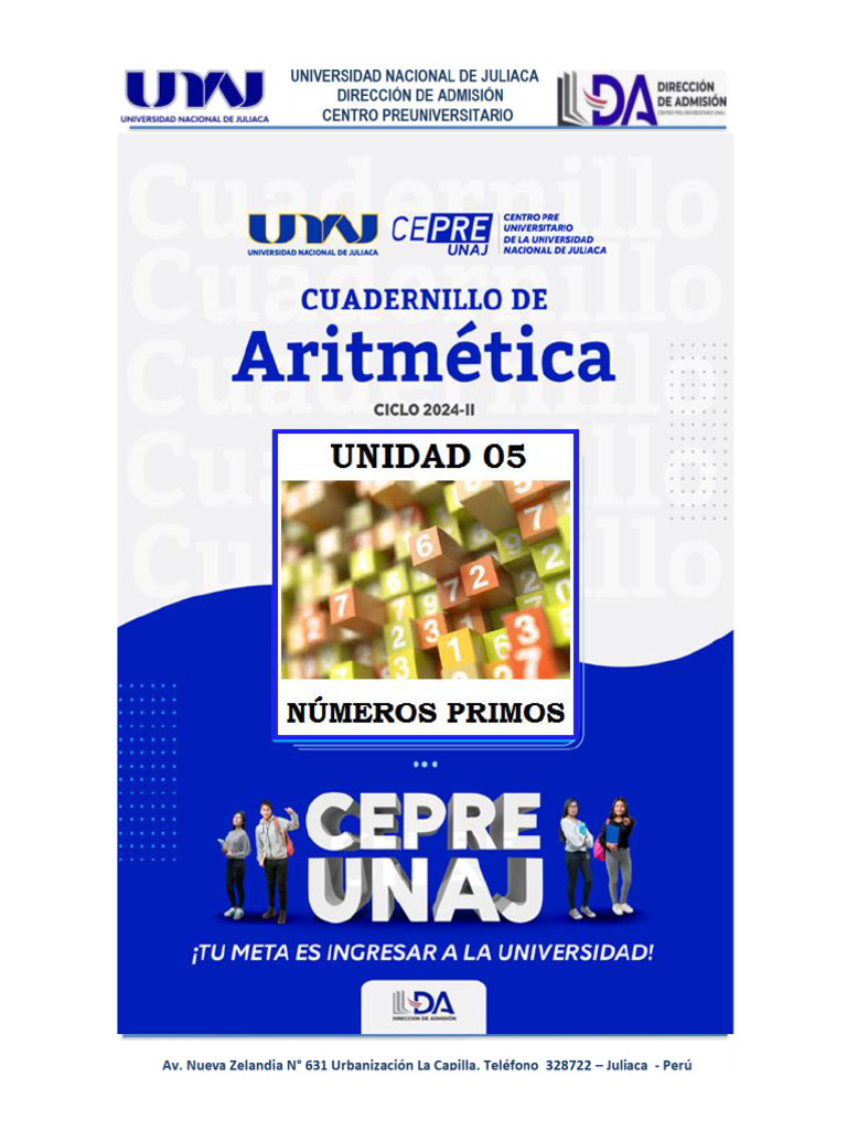 Aritm-tica Semana 05 2024 2 | PDF | Número primo | Números