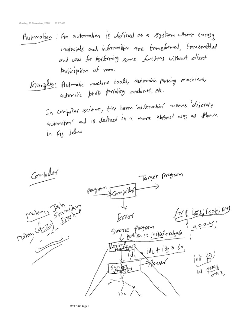 Module-1 Compiler Intro Class Notes | PDF