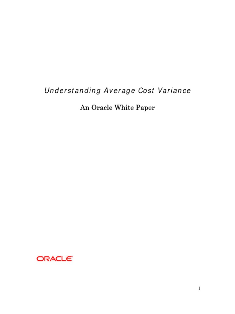Understanding Average Cost Variance | PDF | Financial Transaction ...