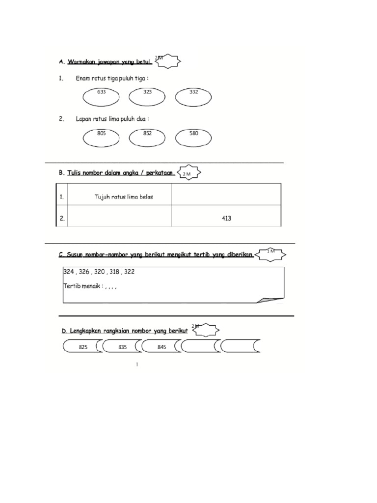 Matematik Tahun 2 | PDF