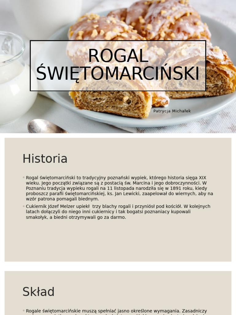 Prezentacja Rogal Świętomarciński | PDF