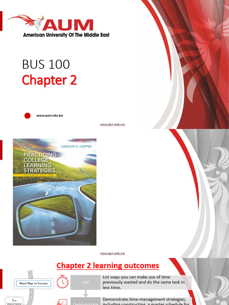 BUS 100. Chapter 2. Slides For Students | PDF | Time Management | Professional Skills