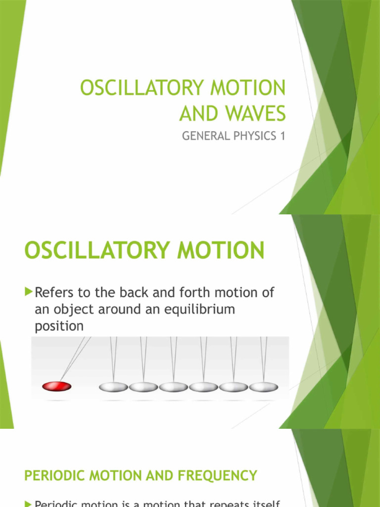 Oscillatory Motion | PDF