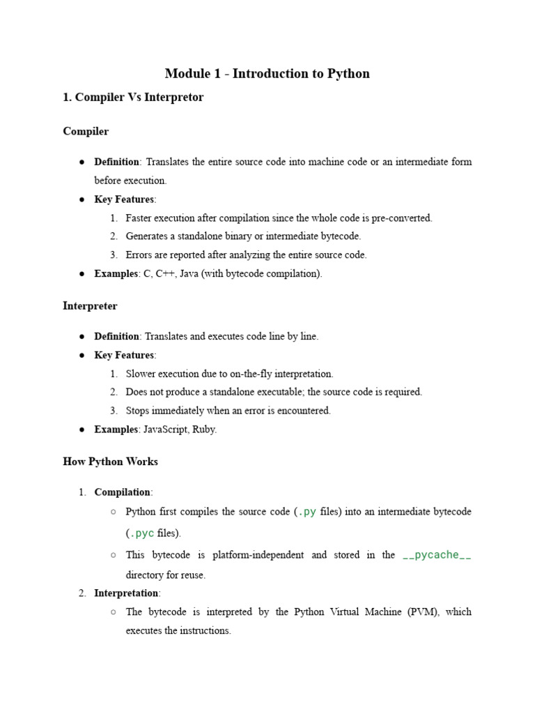 Core Python - Module 1 and 2 | PDF | Python (Programming Language) | Java (Programming Language)