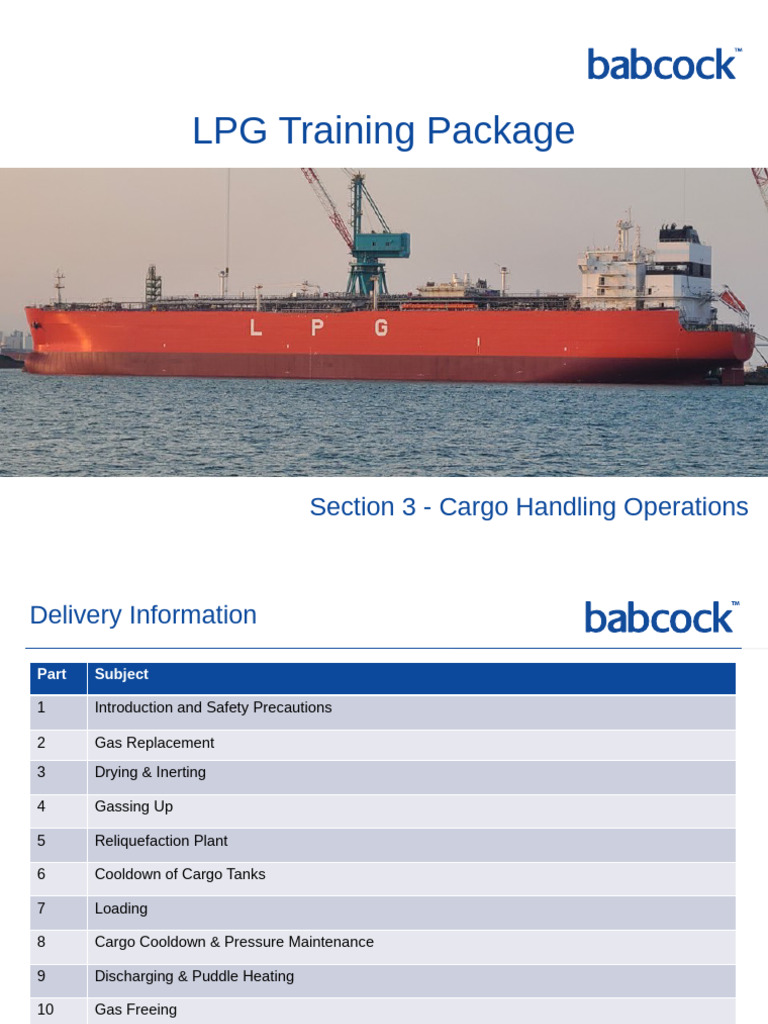 LPG Cargo Handling Operations Guide | PDF | Density | Gases