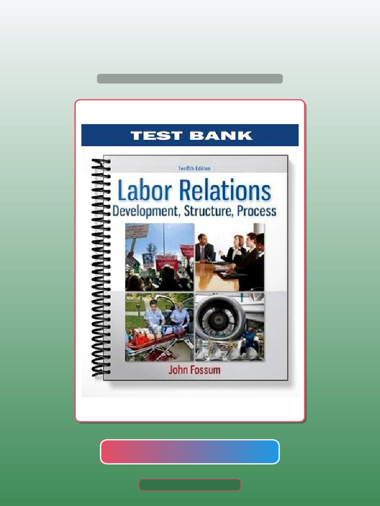 Labor Relations Development Structure Process 10th Edition by John Fossum Full Version | PDF ...
