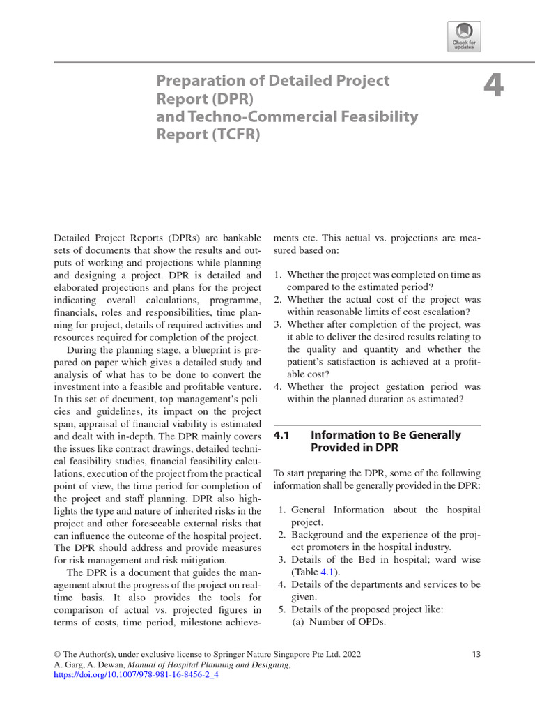 Hospital Project DPR and Feasibility Guide | PDF | Intensive Care Unit ...