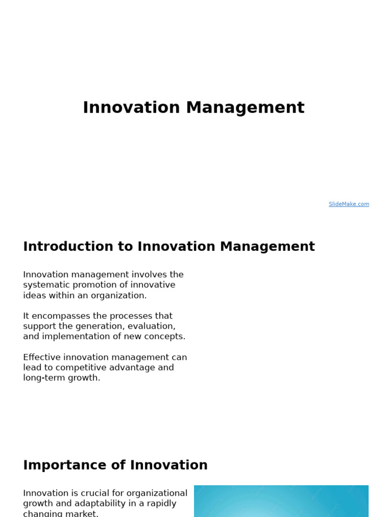 Effective Innovation Management Strategies | PDF | Innovation | Creativity