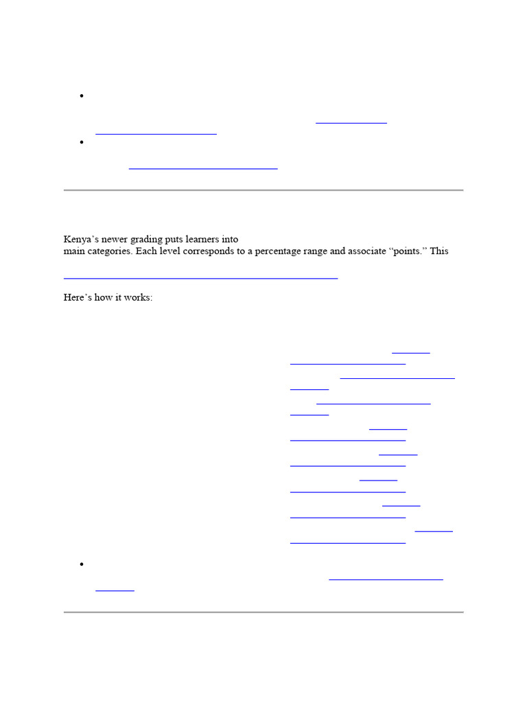 Kenya's 2025 CBC Grading System Explained | PDF | Learning | Behavior ...