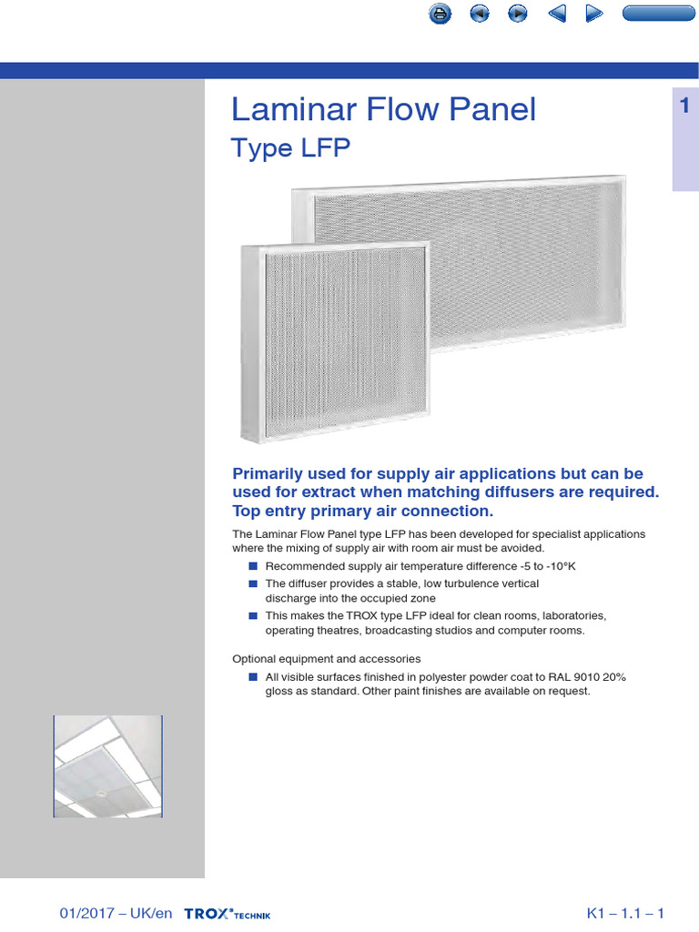 Laminar Flow Panel Type LFP Overview | PDF | Mechanical Engineering