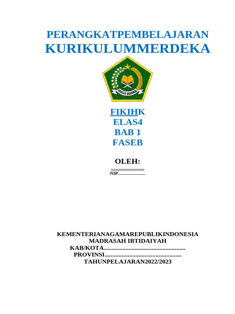Contoh Fiqih Kelas 4 | PDF