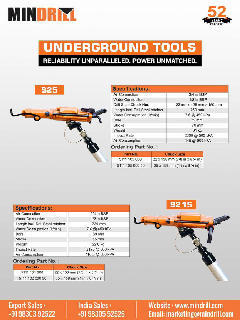 Mindrill Underground Tools | PDF