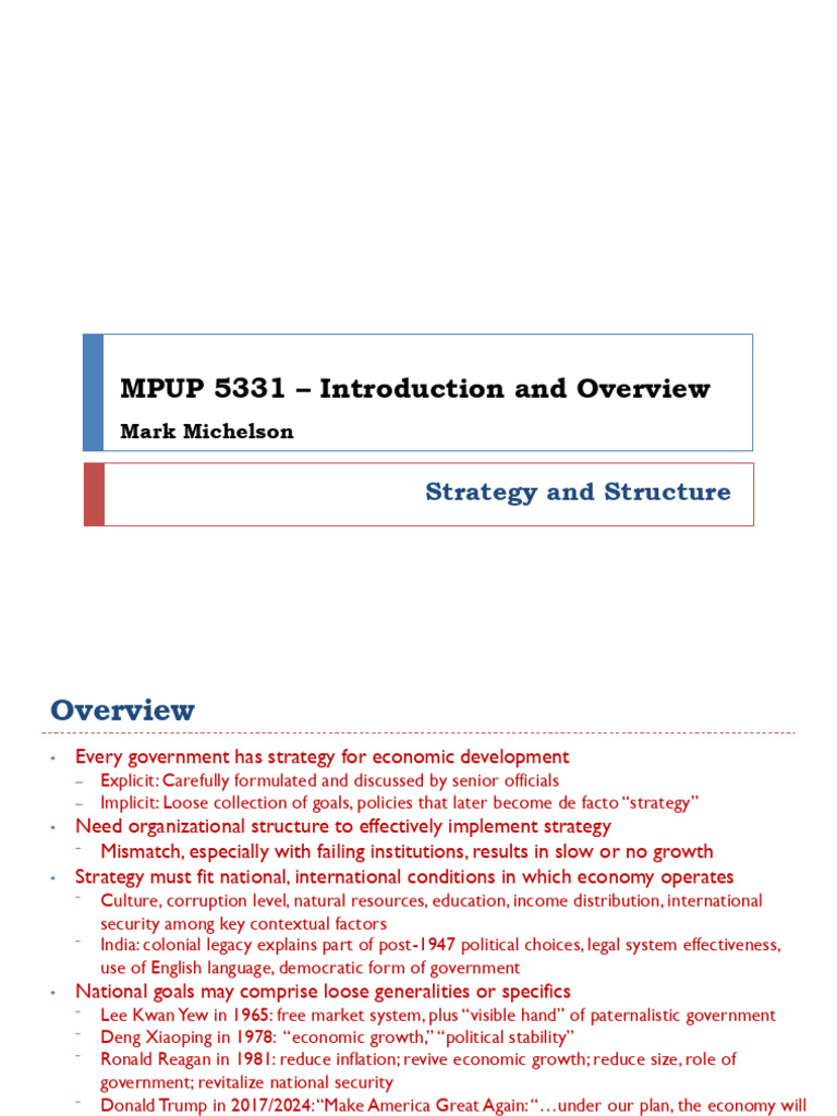 MPUP 5331 - Introduction and Overview 2024-25 | PDF | Bretton Woods ...