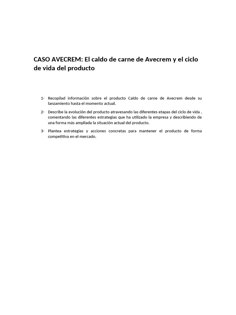 Evolución y Estrategias de Avecrem | PDF