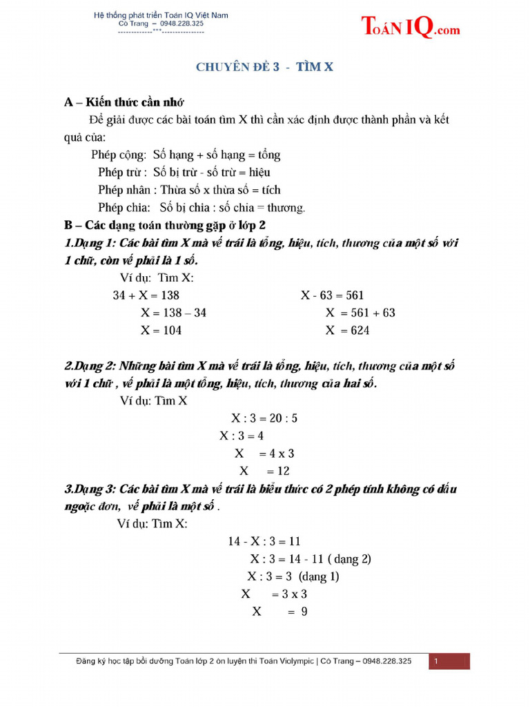 CHUYEN DE 3. TIM X | PDF