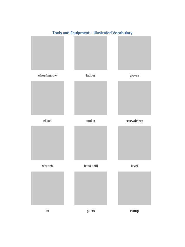 Tools Illustrated List | PDF