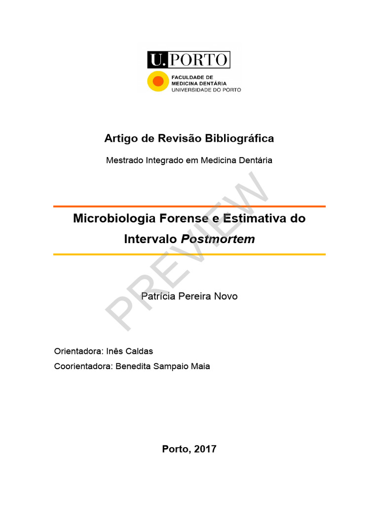 Microbiología Forense y Estimación Del Intervalo Postmortem | PDF ...