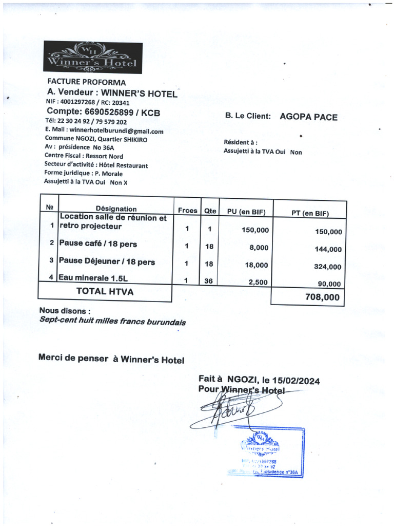 Winners Hotel Ngozi | PDF