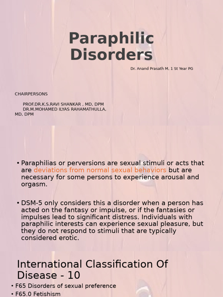 Understanding Paraphilic Disorders | PDF | Sadomasochism | Mental Disorder