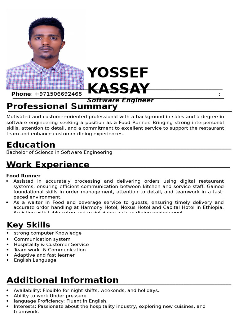 Josi CV Uae 1111 | PDF