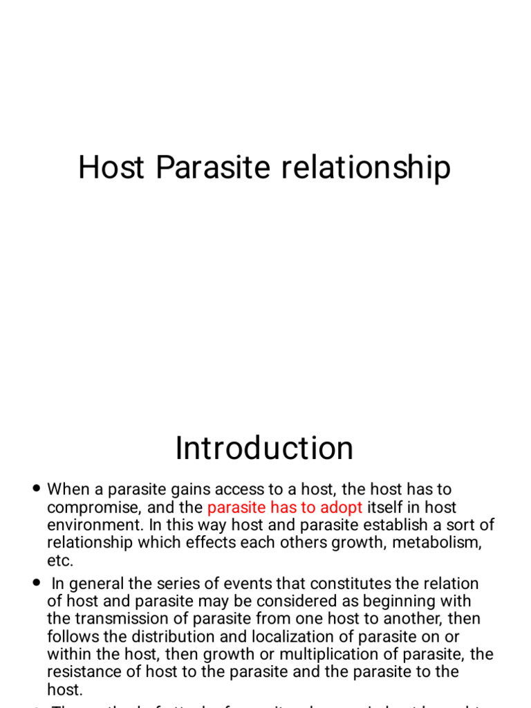 Host-Parasite Relationship Dynamics | PDF | Neoplasms | Parasitism