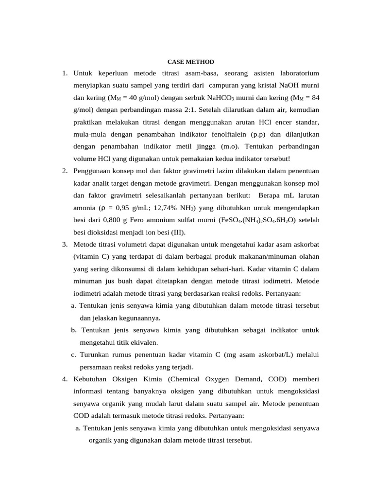 Tugas Case Method | PDF