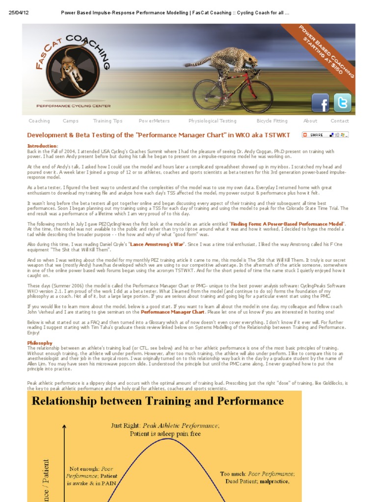 Power Based Impulse-Response Performance Modelling - FasCat Coaching ...