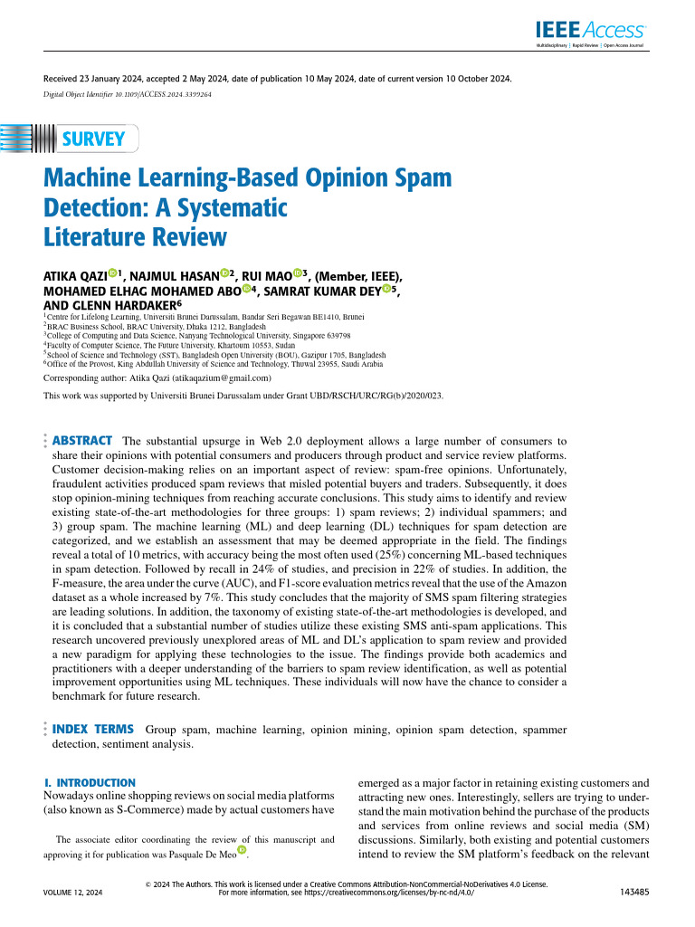 Machine Learning Spam Detection | PDF | Spamming | Email Spam