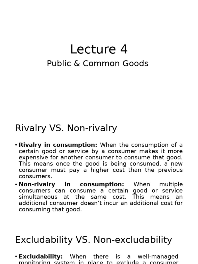 Understanding Public and Common Goods | PDF | Goods | Sheep