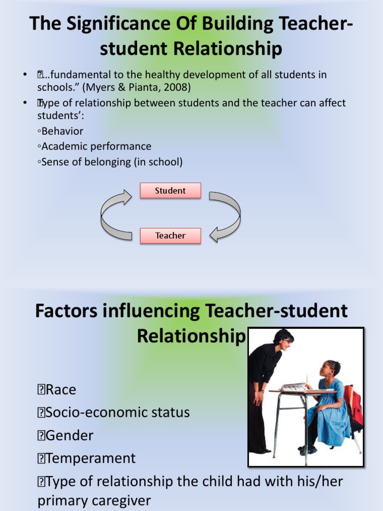Importance of Teacher-Student Relationships | PDF | Classroom | Community