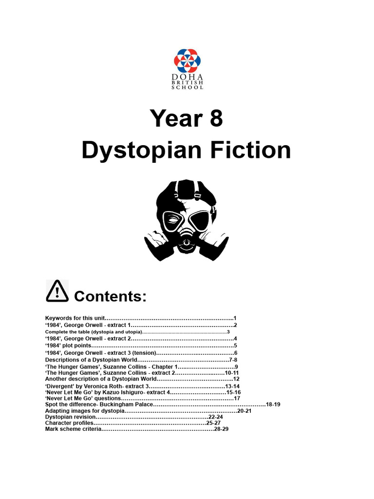 Year 8 Dystopian Fiction Unit Guide | PDF | Dystopia