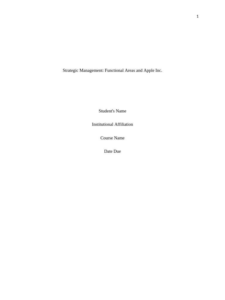 Strategic Management-Apple Inc. | PDF | Supply Chain Management ...
