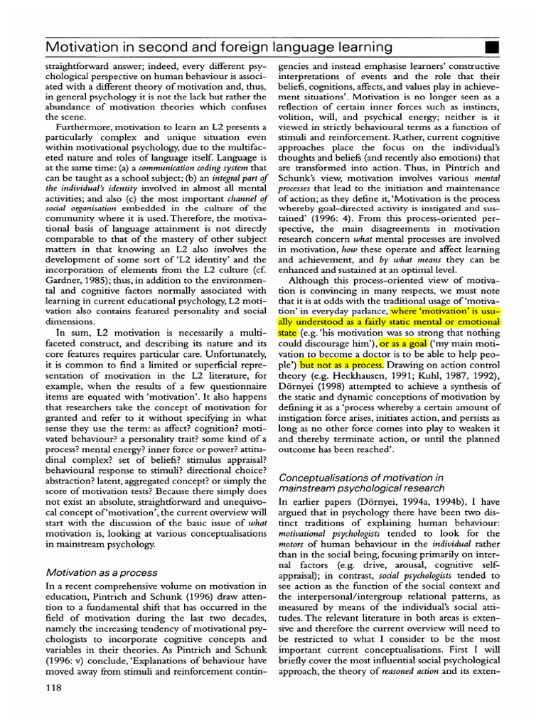 Understanding L2 Motivation Theories | PDF | Motivational | Motivation