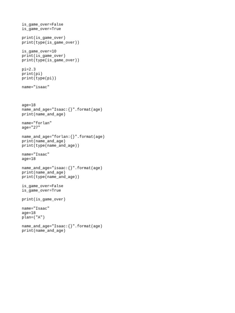 Variable Practice | PDF
