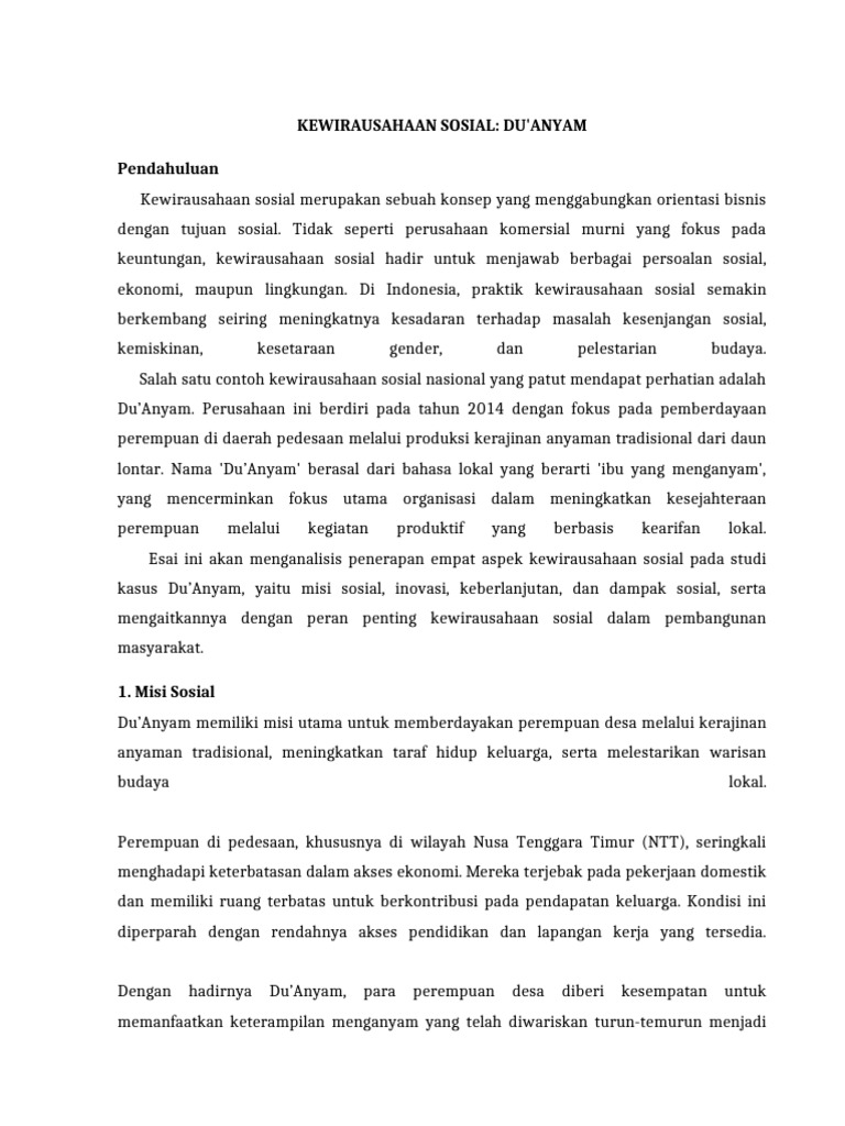 Analisis DuAnyam | PDF