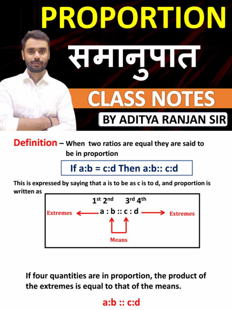 Proportion Class Notes PDF | PDF