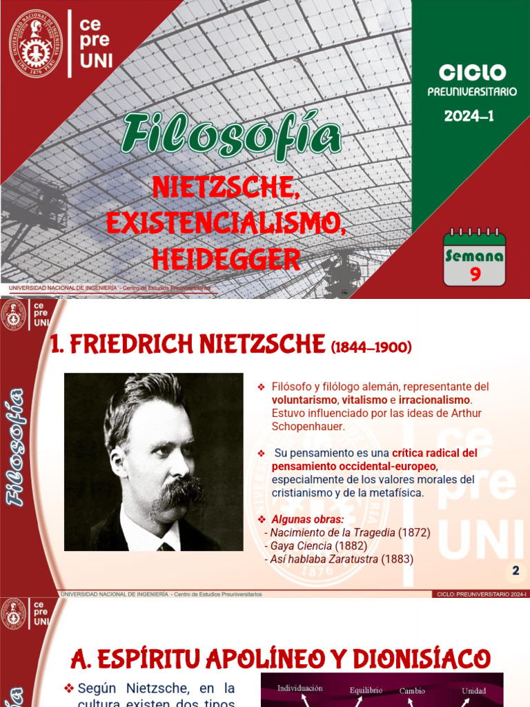 Tema 9 Nietzsche Existencialismo | PDF | Friedrich Nietzsche | Existencialismo