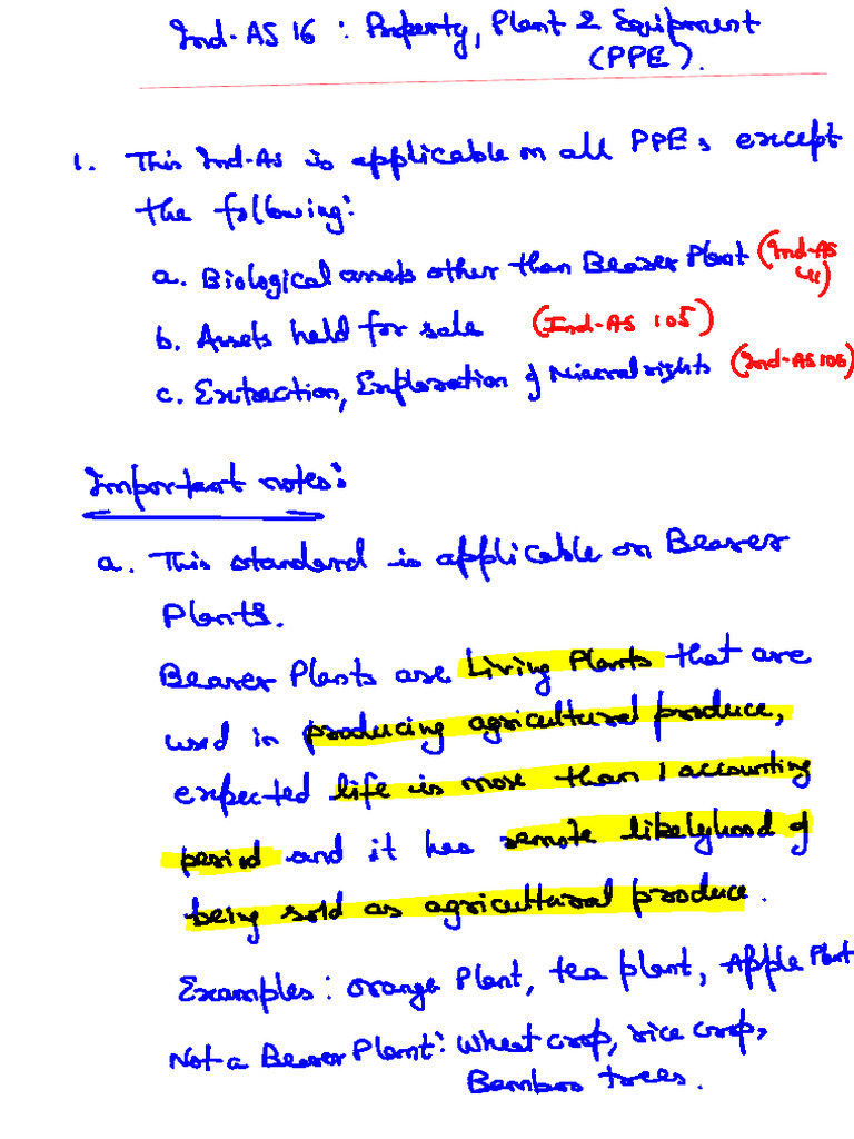 Ind-As 16 - PPE - Class Notes | PDF